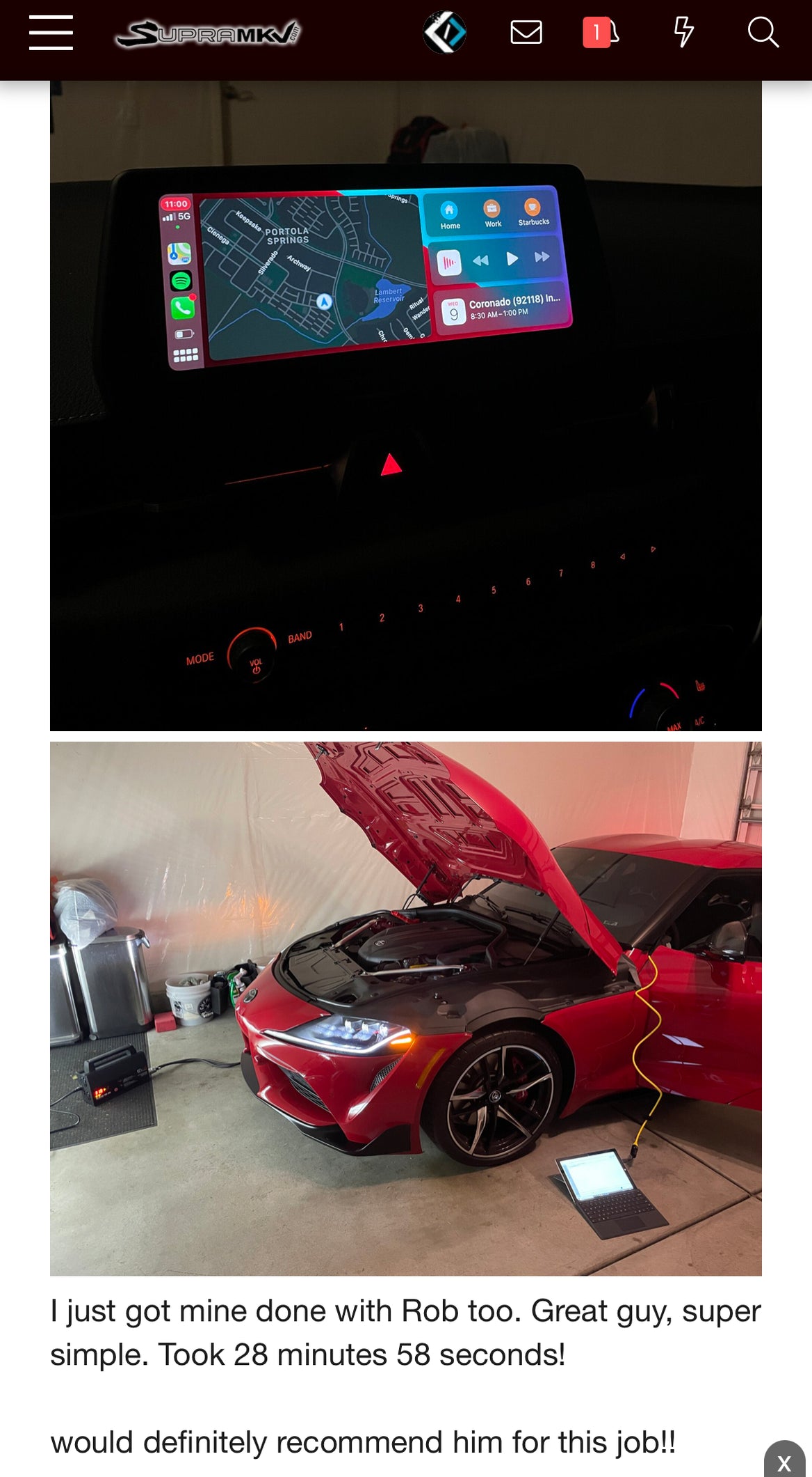 Toyota Supra Apple CarPlay FULLSCREEN - Easy Bimmer Coding